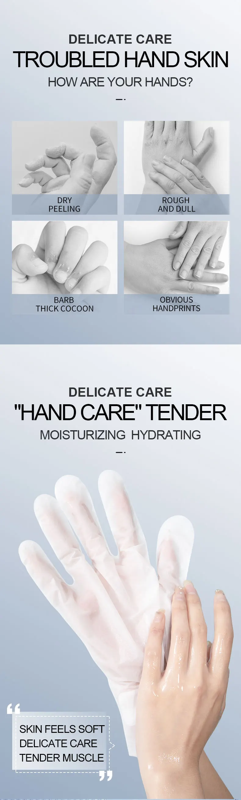SADOER OEM Factory Goat Milk Niacinamide Hand Masks