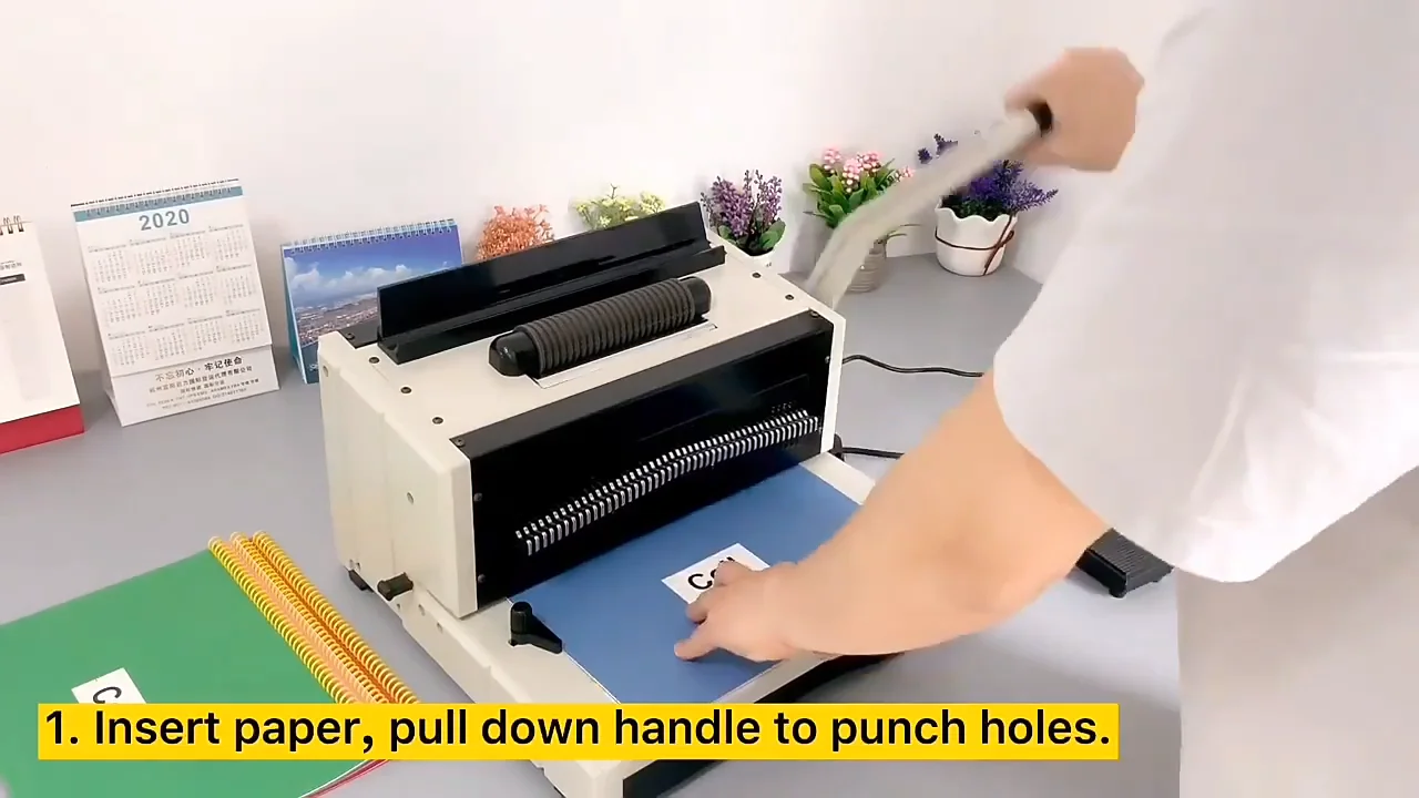 Mc8702 Manual Punching Electric Coil Binding Machine With All ...