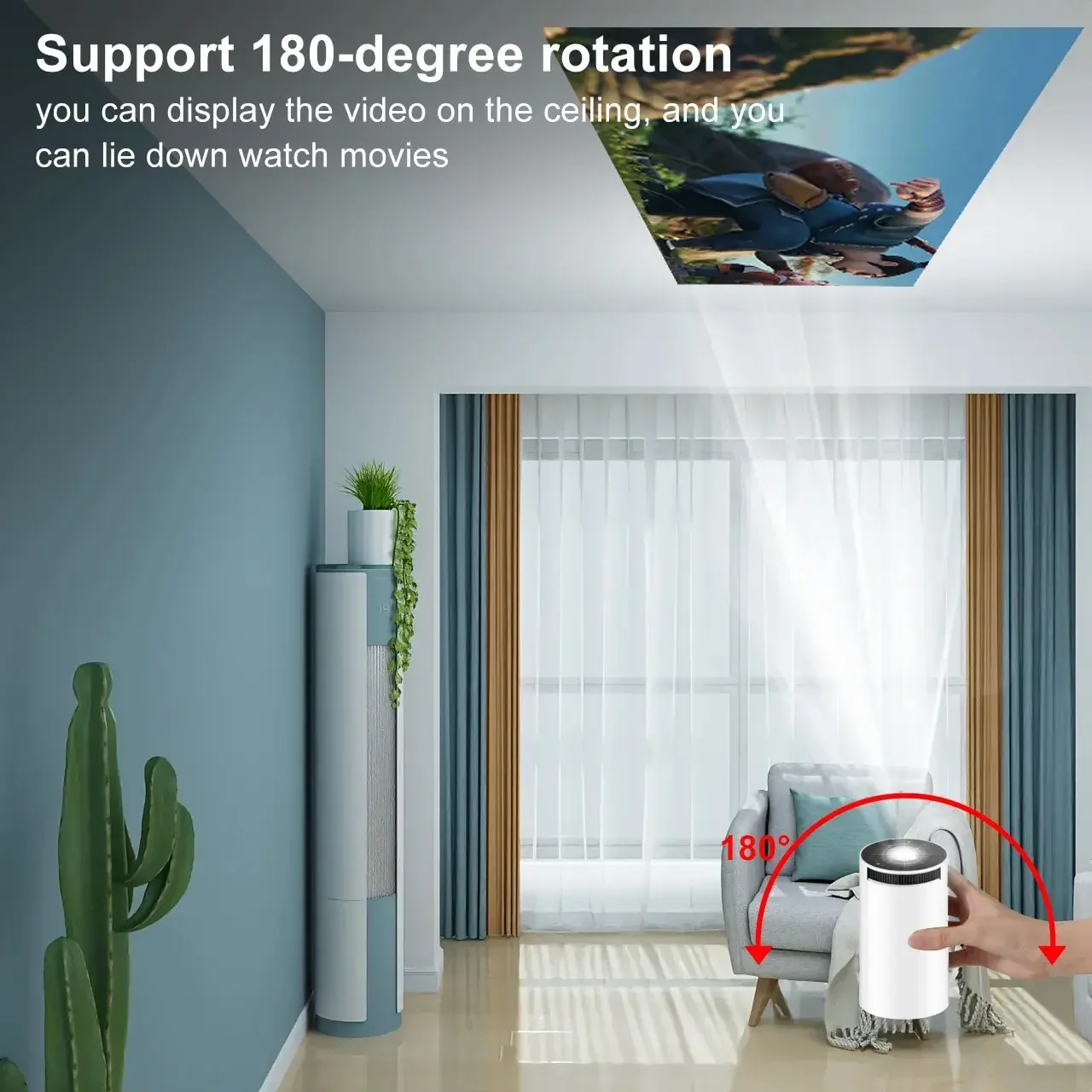 Buyzco Hy300 4K Android 11 Mini Projector - Portable & Bright