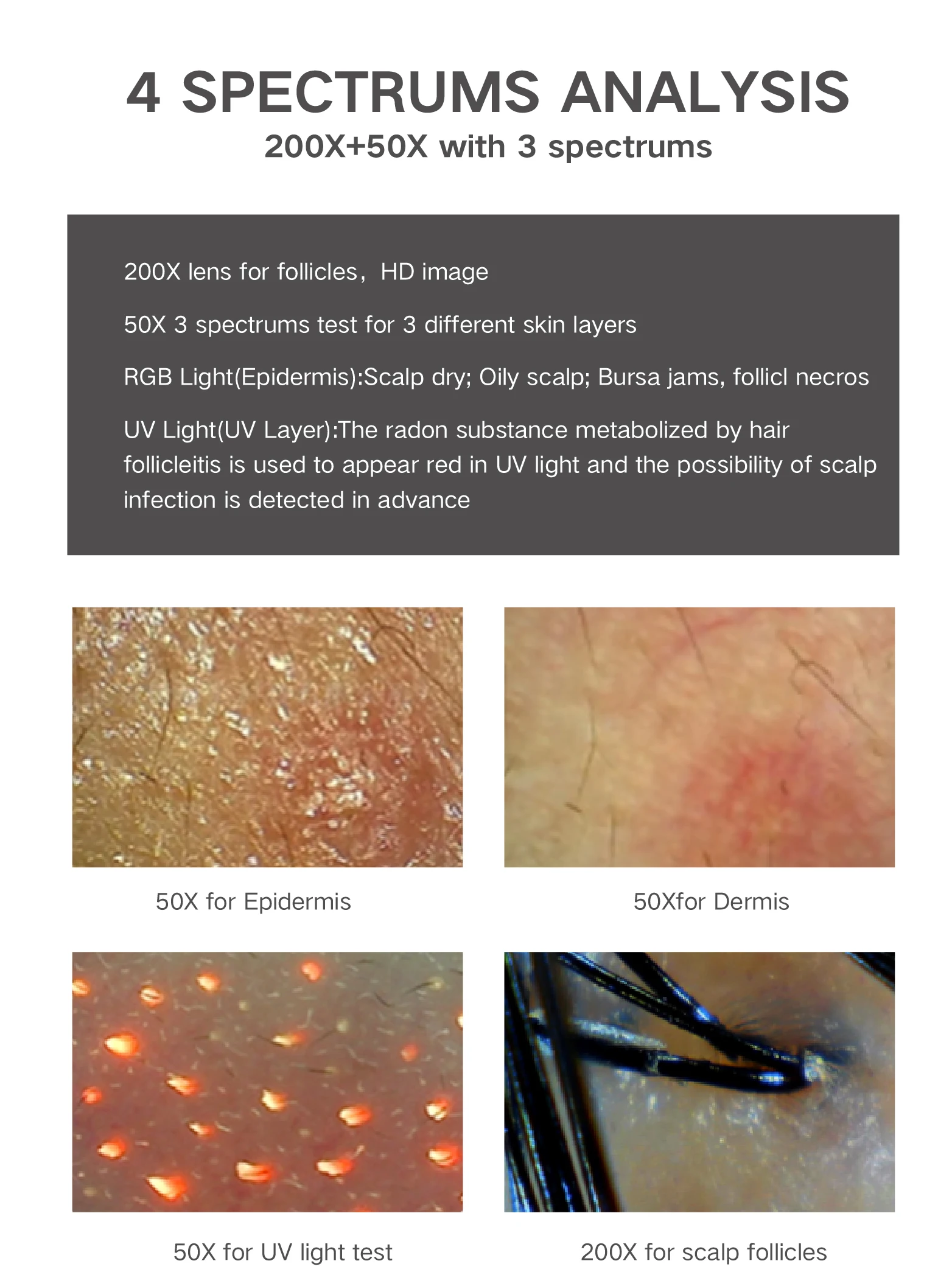 Wireless 11 Screen Hair Follicle Skin Analyzer On Myntra With Mobile ...