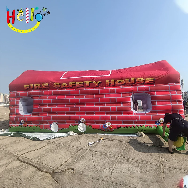 Custom Outdoor Inflatable Fire Safety House - Event & Party Supplies
