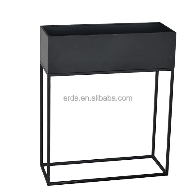 Metal Garden Planter Rack Outdoor Standing Flower Box And Multi ...