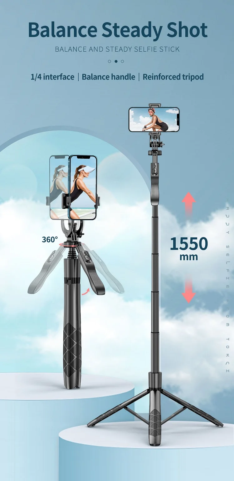 Vlogging Kit P01 Gimbal Stabilizer 360 Rotation Auto Face Tracking Mobile Phone Holder L16 ...