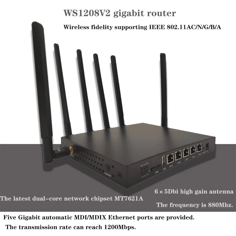 High Quality WS1208V2 Dual Band Router with Rooter Firmware