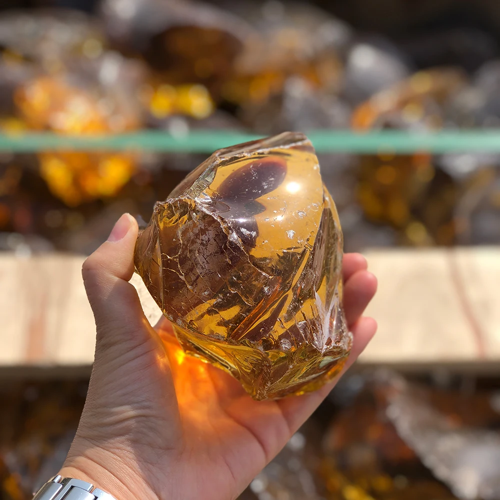 Garden Decoration Fire Rated Glass Landscaping Natural Decorative Amber ...