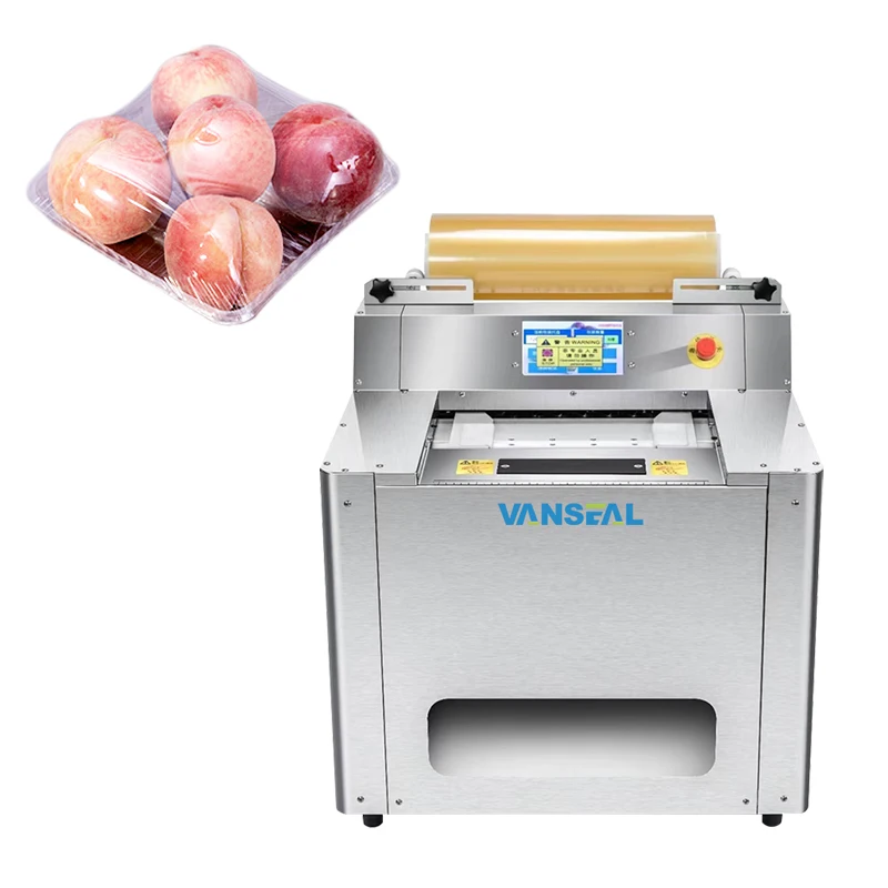 Small Automatic Fruit and Vegetable Wrapper PVC Cling Film Dispenser ...