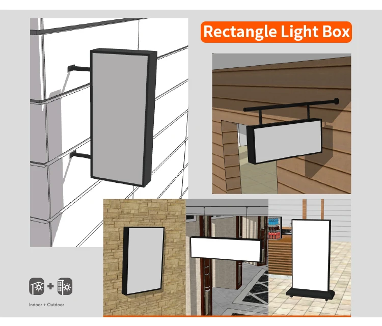 Custom Double Sided Led Projection Light Box Specialty Blade Sign - Buy ...