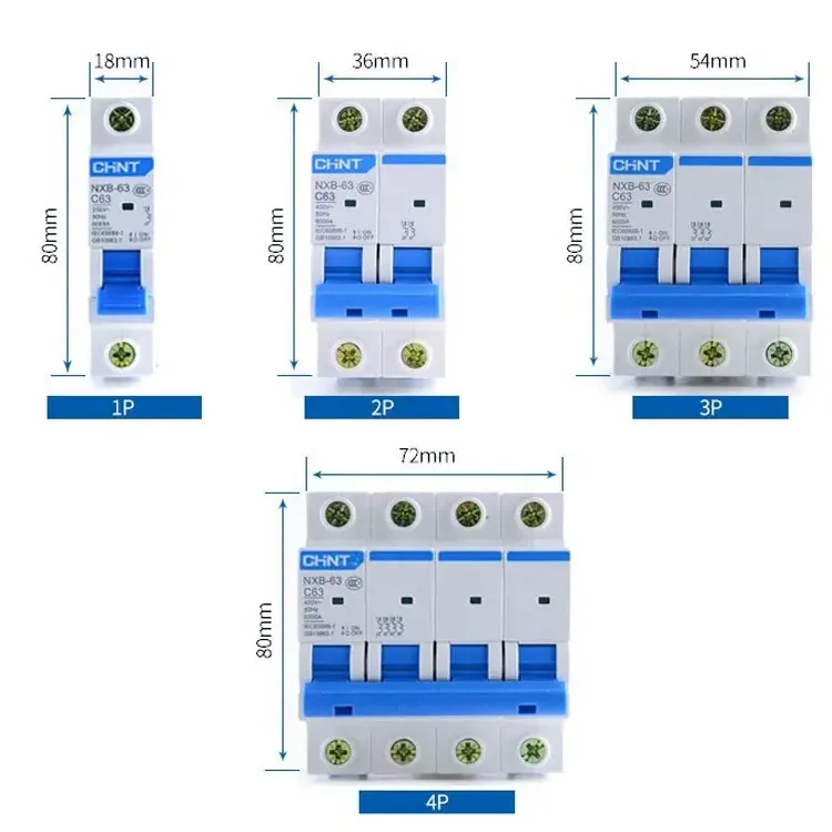 Original Dz47-60d/1p Mini Circuit Breaker Mcb Dc Ac Mini Circuit Breaker 63a - Buy Dz47-60d ...