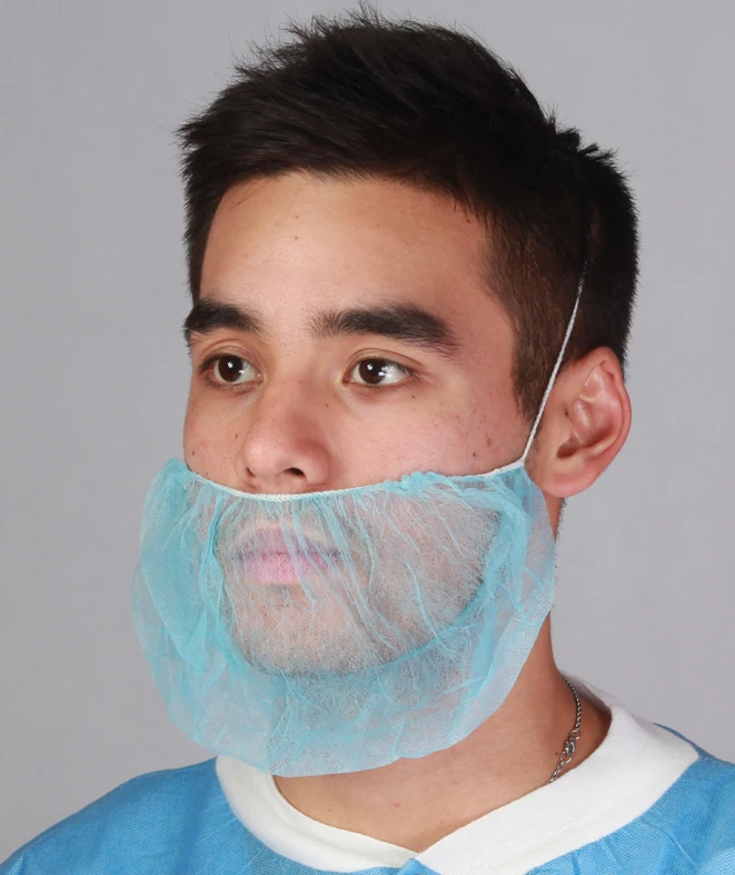 Blue Polypropylene Beard Covers 18 Inch Pp Disposable Beard Guards ...