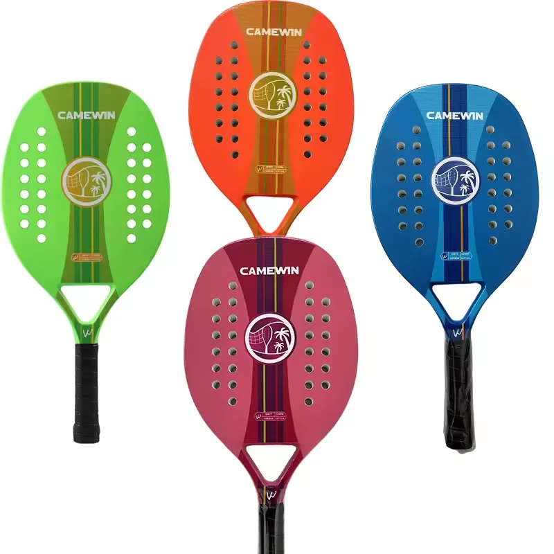 Beach Tennis Racket Camewin Padel Paddle 50% Carbon Fiber EVA Core ...