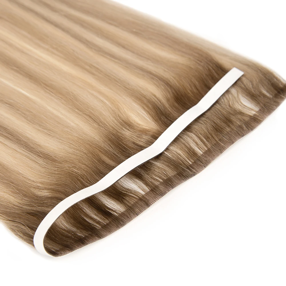 European Full PU Skin Weft Russian Human Hair Extensions