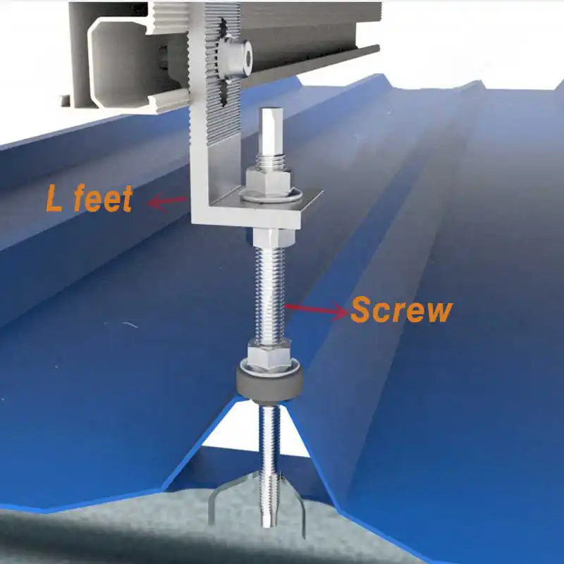 PV Module Mounting Brackets Solar Mounting System L Foot with Hanger ...