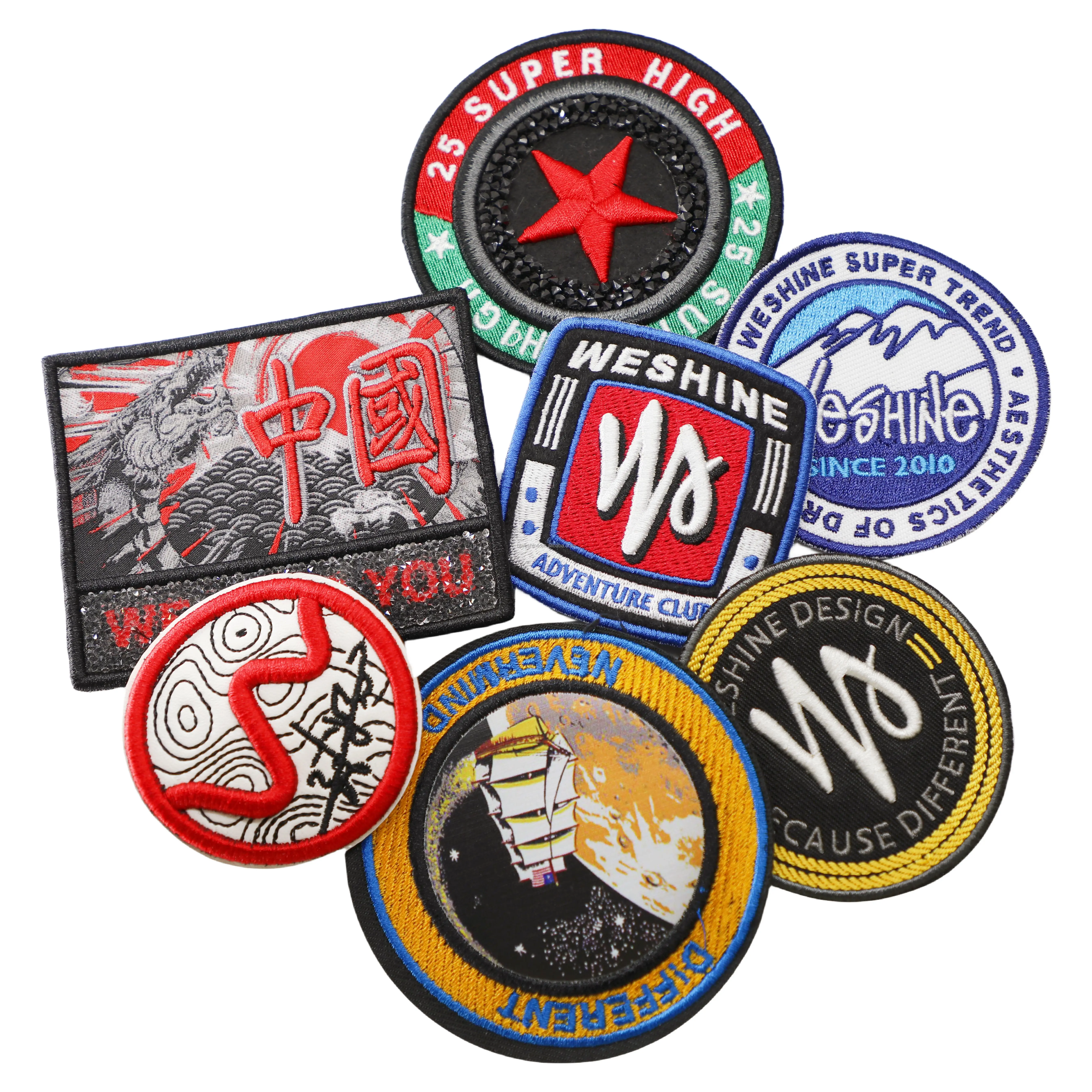 High Quality Custom Patch Embroidered Badge 3D Puffy Iron on Patch ...