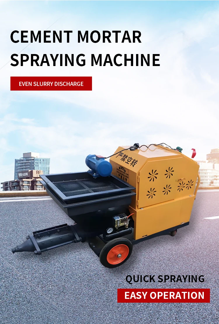 Diesel Powered Mortar Plastering Machine Continuous Spraying ...