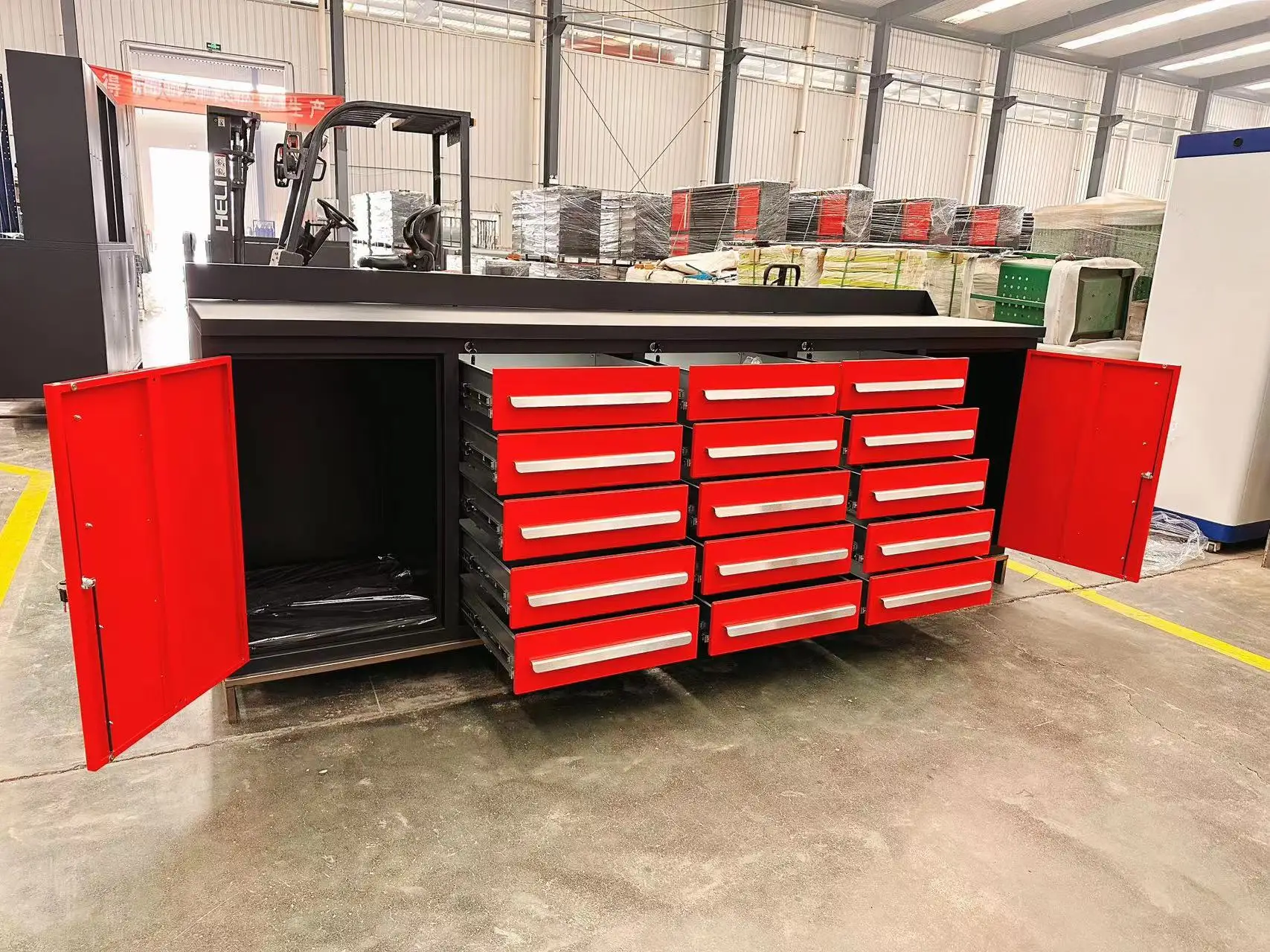 Heavy Duty Steel Garage Workbench Mechanical Workbench With Drawers ...