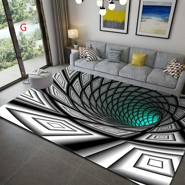 3d Optical Illusion Rug - Vortex Illusion Floor Mat For Door Entrance ...