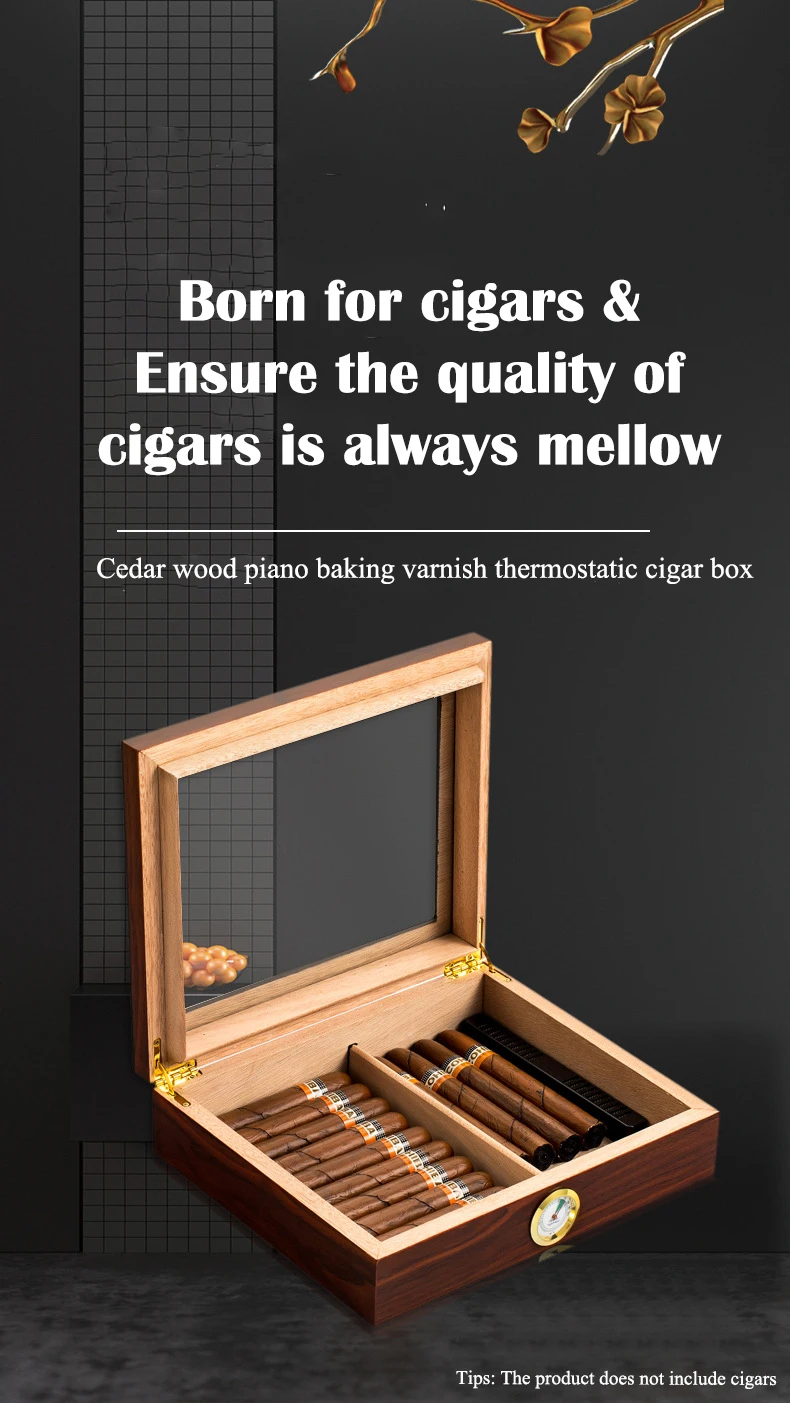 Wholesale Custom Laser Engraving Logo Luxury Humidor Box