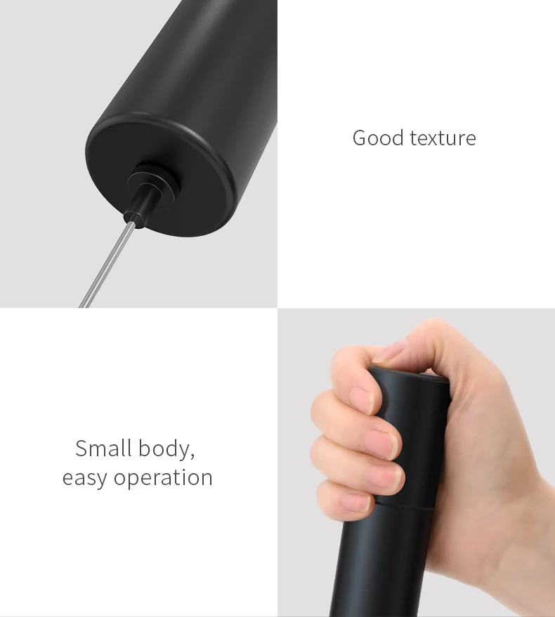 3 Speed Adjustable Make Premium Micro Foamed Milk Lithium Handheld Milk ...