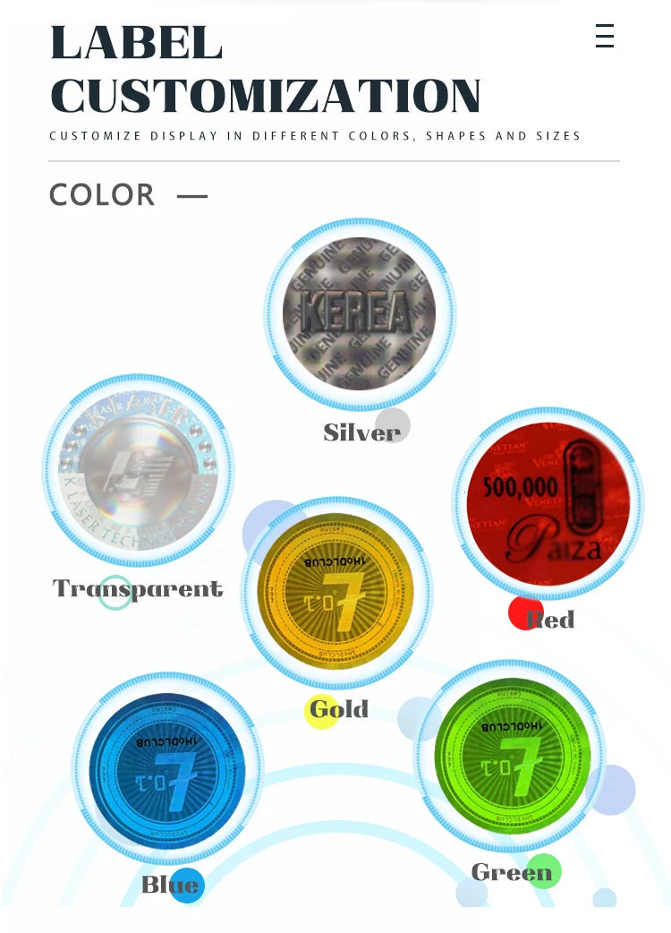 Custom Logo Vinyl Adhesive Laser Hologram Tamper Evident Void Security ...