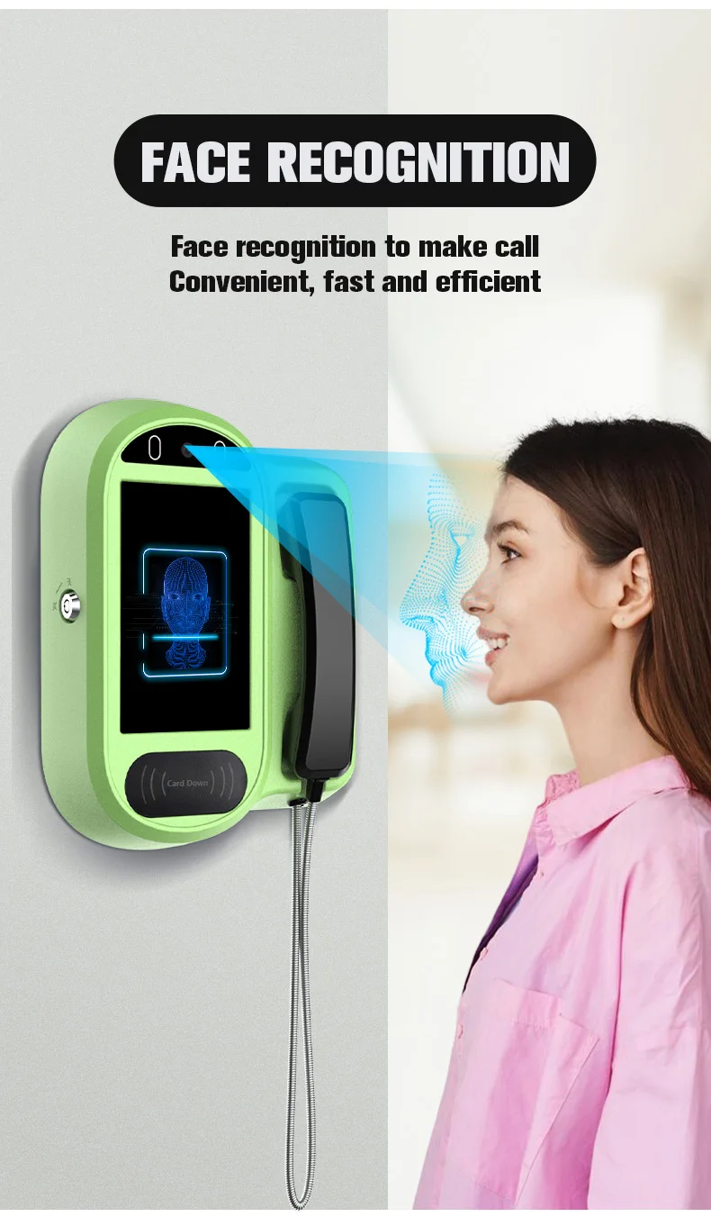 4G Video Phone for School/Jail Android 10 Camera RJ45 Port Facial ...