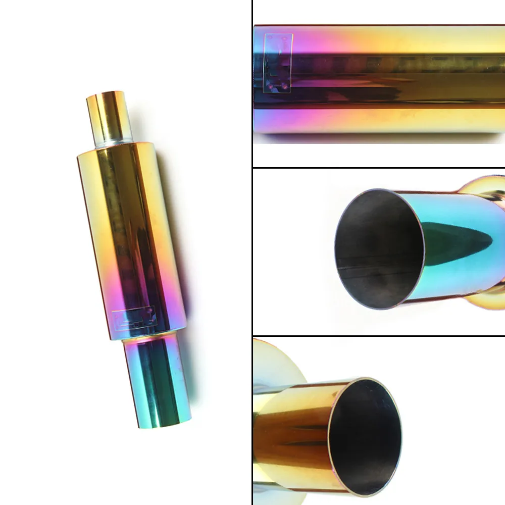 Rainbow Color Universal Muffler Racing Exhaust Pipe - Buy Universal ...