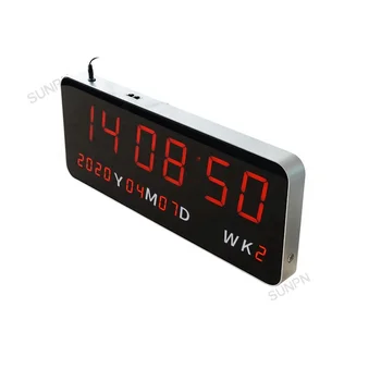 Ntp 6 Digit 7 Segment Digital Led Clock Display Led Digital Wall Clock ...
