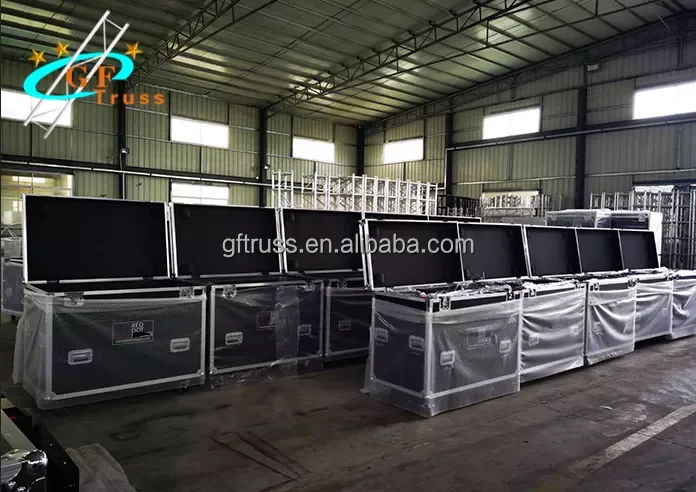 Customized Aluminum Truss Ground Support For Cabinet 500x500mm Arc Led ...