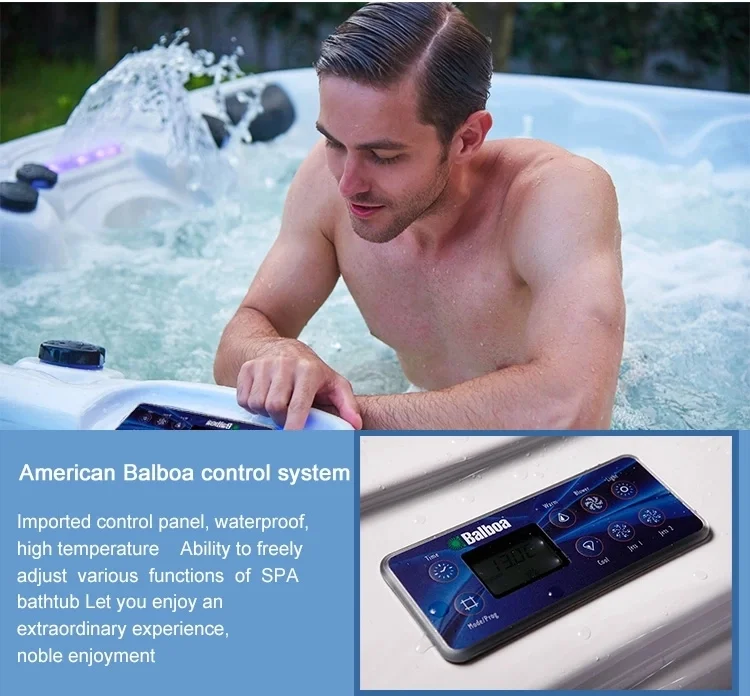 Outdoor Spa 6 Person Family With Jacuzzier Massage Bathtub Acrylic Swim ...