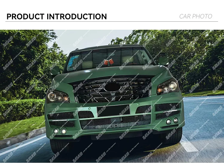 Pp Material Wide Body Kit For Infiniti Qx56 Qx80 Front Bumper Rear ...