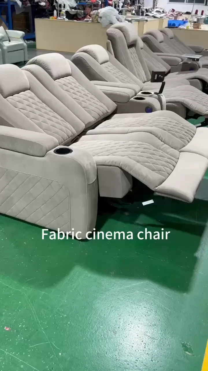 Popular Comfortable Gray Recliner Theater Seating Home Use Theater Automatic Theater Chairs ...