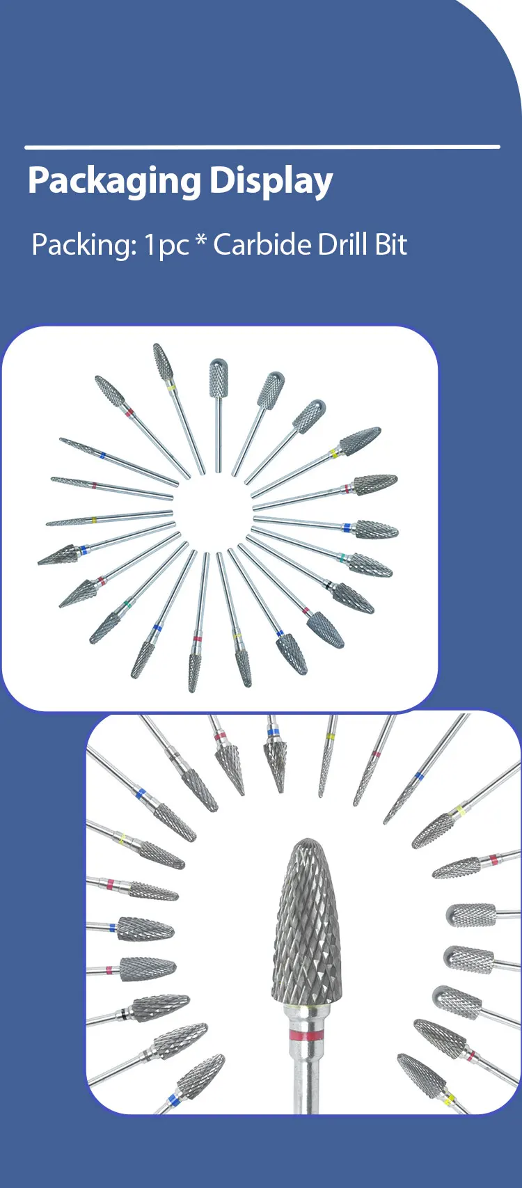 Dental Tools Laboratory Tungsten Steel Drill Burs Rotating Polishing ...