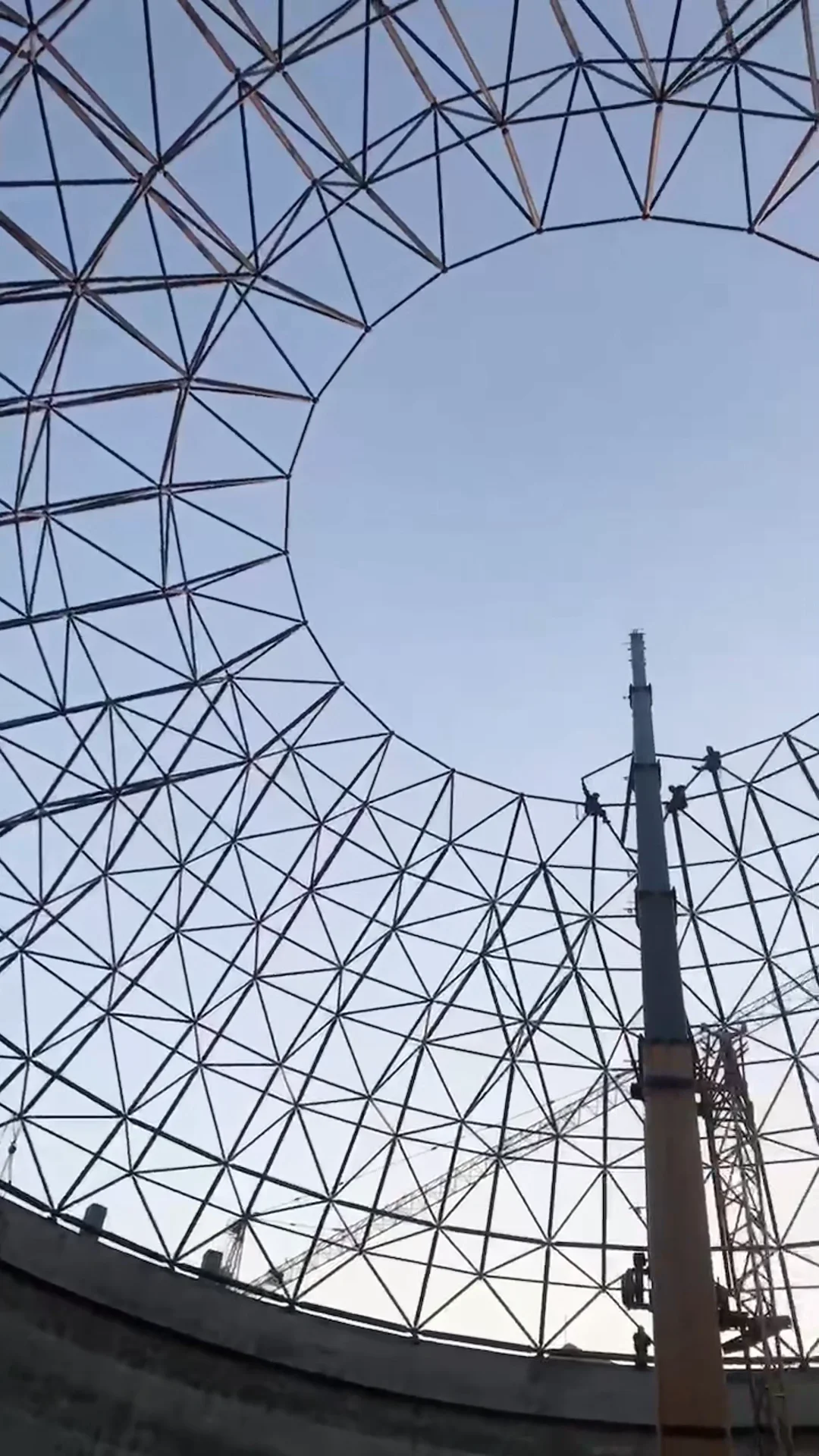 Low Cost Space Frame Prefab Dome Steel Glass Dome Roof Structure - Buy ...