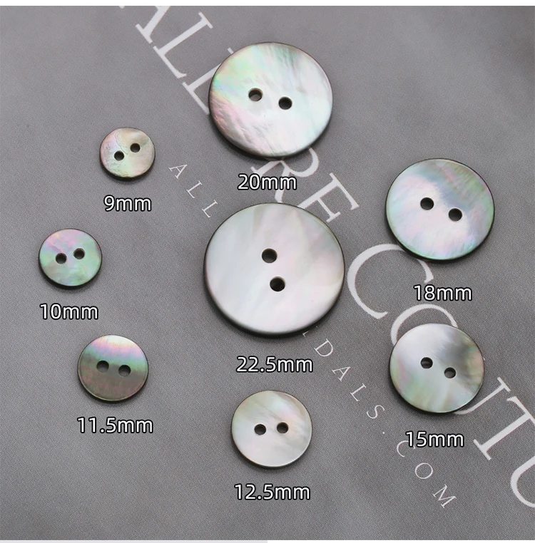 Elegant Shell Buttons With Mother of Pearl Flatback, 4-Hole Dry ...
