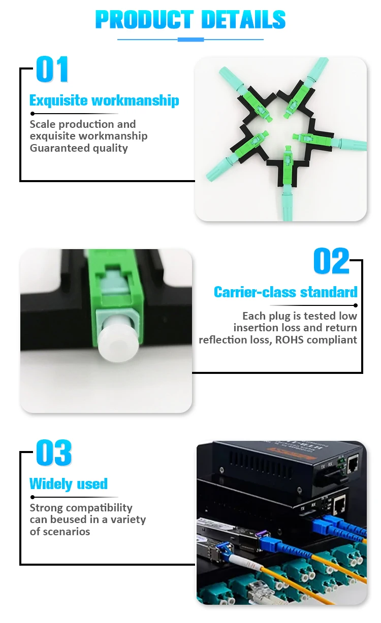 Fongko Ftth Drop Cable Field Termination Fiber Optic Fast Connector Sc ...