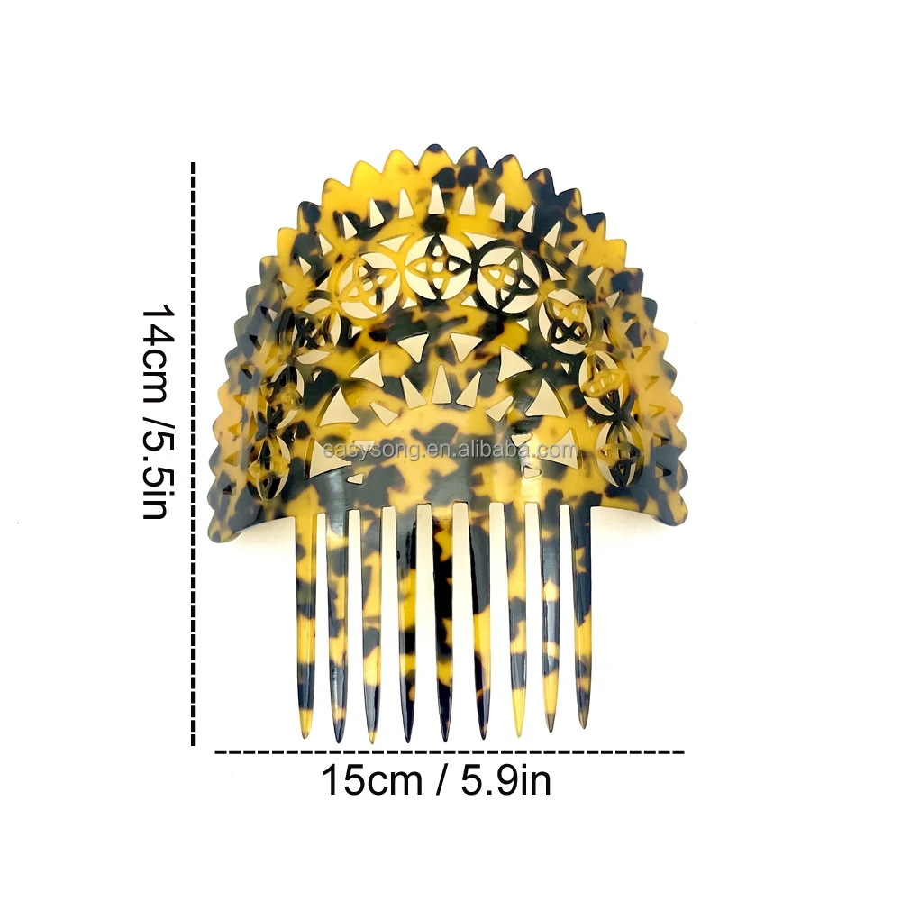 Samoan Combs - Vintage Engraved Hair Combs for Hawaiian Wear