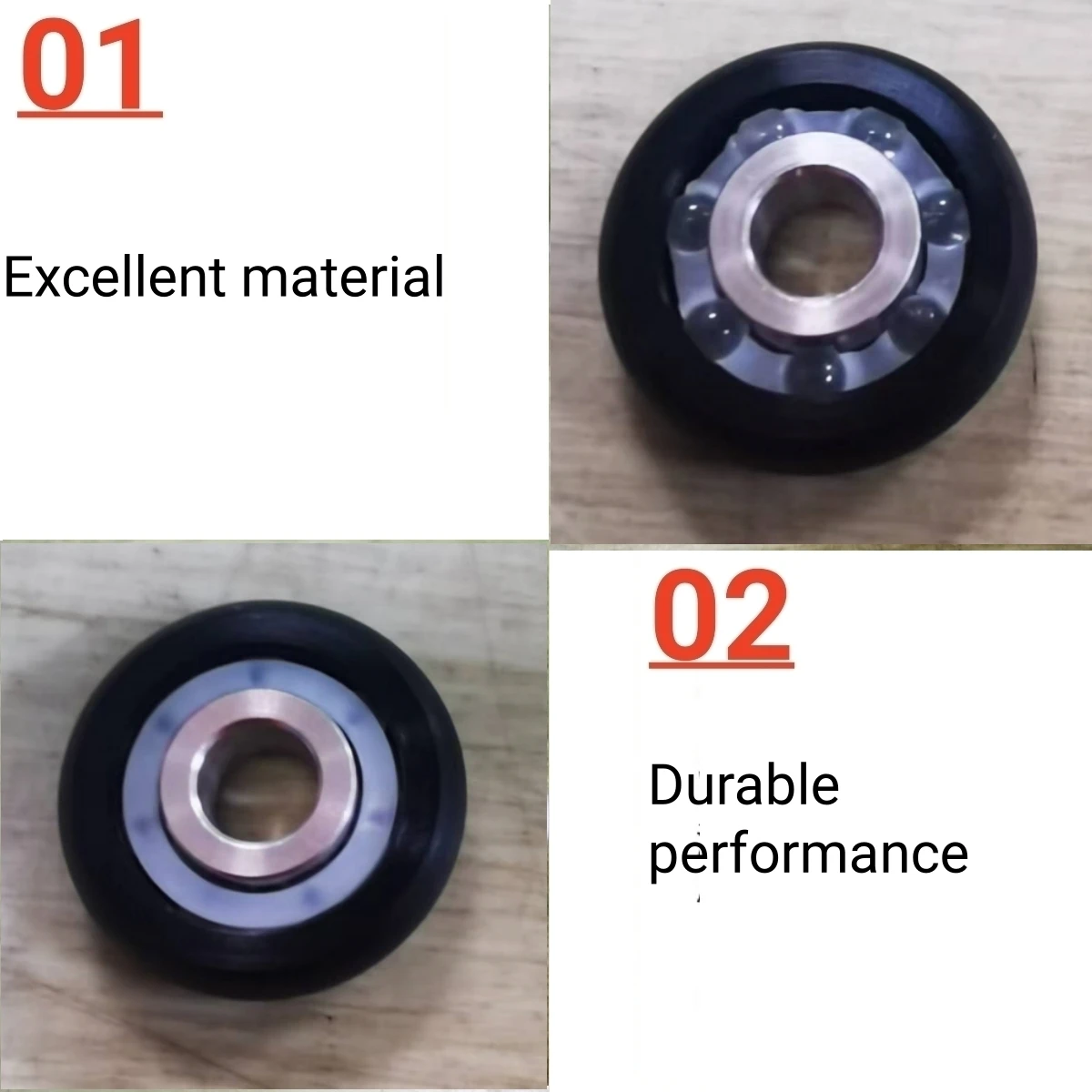 ESD or Conductive Stainless Steel Inner Ring UPE Bearings