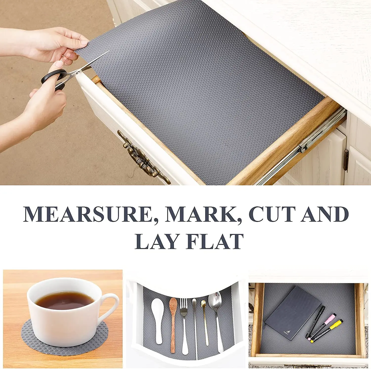 Topcent Eva Kitchen Cabinet Pad Drawer Liner Anti-slip Mats Plastic Non ...