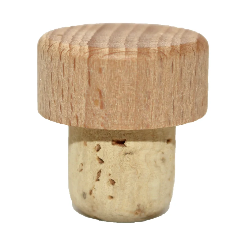 Qianxi Custom Bar Top Cap T Shape Cork Liquor Bottle Stopper