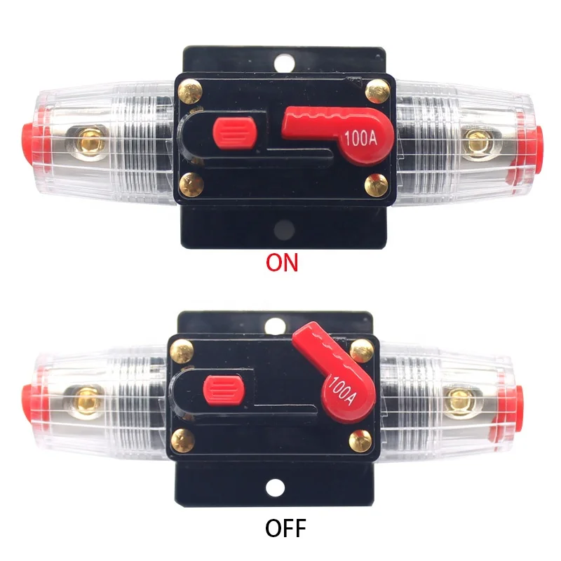 60a 70a 80a 125a 150a Amp Inline Circuit Breaker Reset Afs Fuse Holder ...