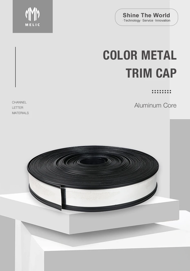 Hot Selling Black Aluminum Core Trim Cap for 3-D Lit Letters