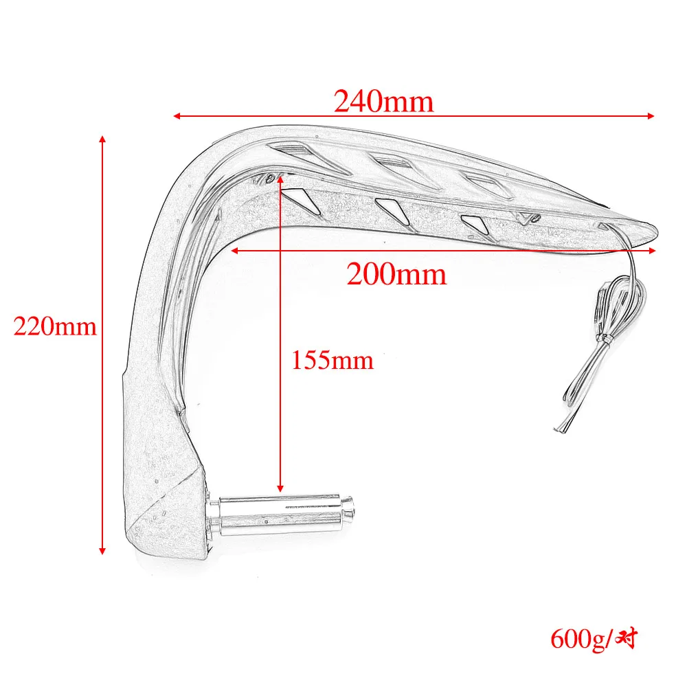 Motorcycle Hand Guards with Lights - Universal Protection