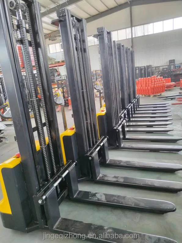 2T Stand on Type Electric Pallet Forklift Reach Lifting Full Electric ...