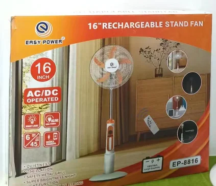New Style Solar Panel Rechargeable Fan 16 Inch Stand Fan Home Electric ...