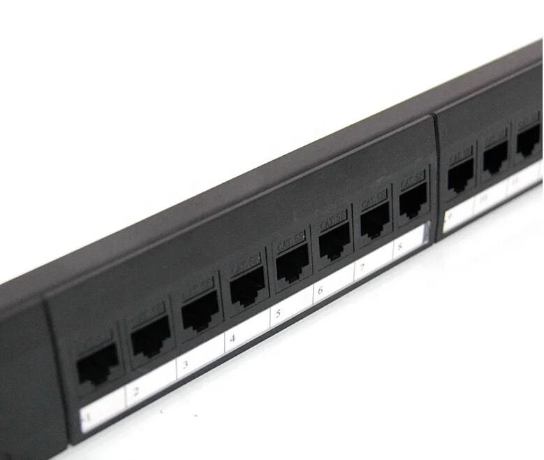 19-inch 1U Rack Mount CAT6/CAT5E/CAT6A Patch Panel 24/48 Ports