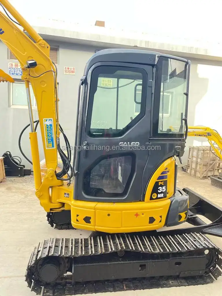 Used Mini Excavator With Thumb Bucket 3ton Komatsu Pc35mr Japan Second Hand Machine ...