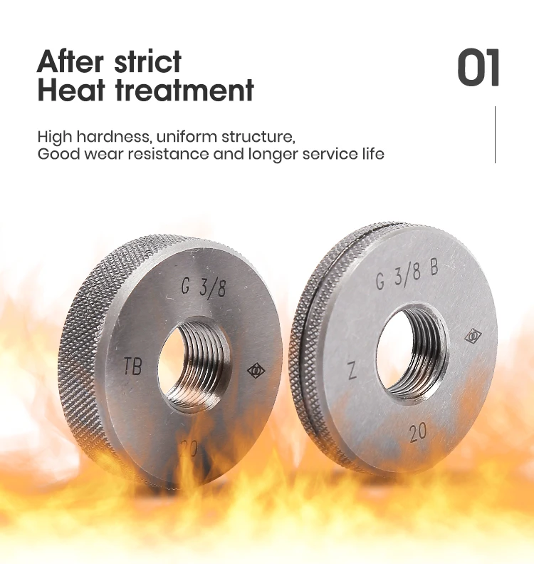 Npt Cylindrical Screw Master Ring Gage Go No Go Steel Thread Ring Gauge ...