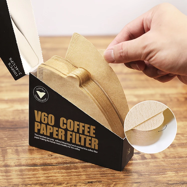 Highwin Wholesale V Shape Pour Over Drip Coffee Filter Paper White ...