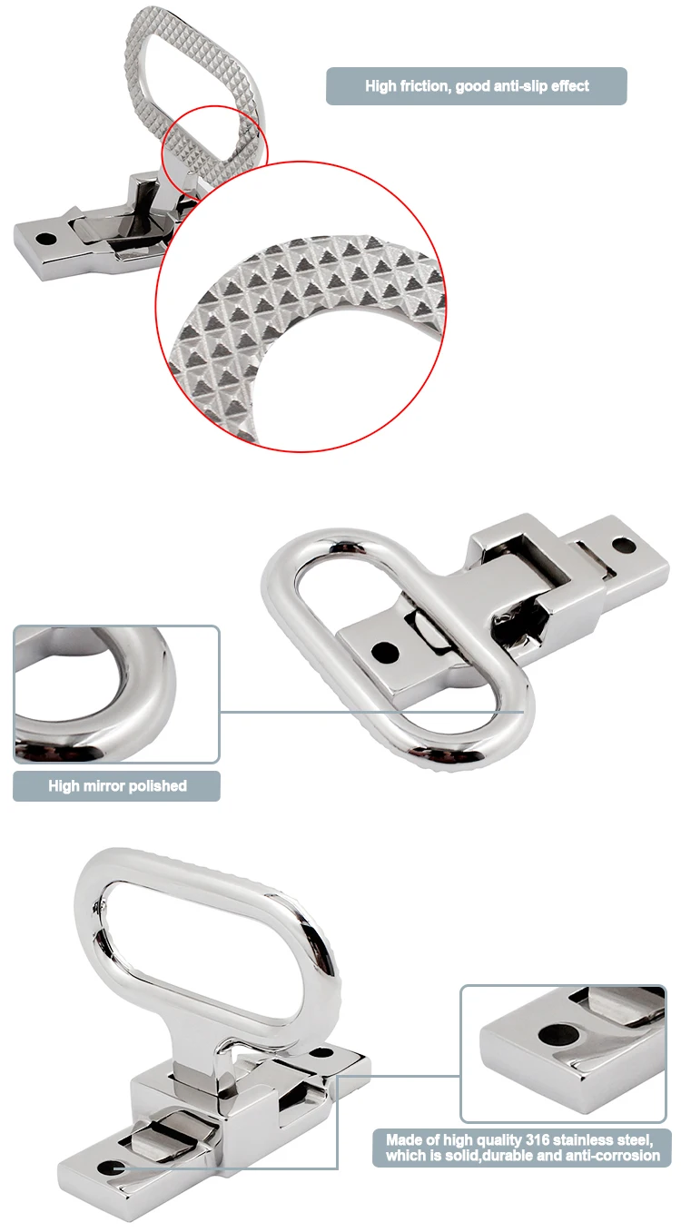 Factory Marine Stainless Steel Marine Hardware Non-slip Folding Step ...