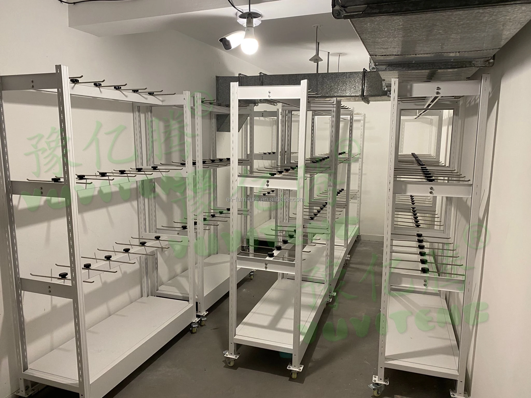 Movable Rolling Bench Hydroponic Cultivation Plant Grow System Vertical ...