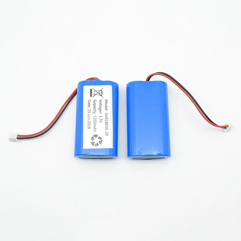 Customized Lithium Ion Batteries Rechargeable Icr18650-2600 2p 3.7v ...